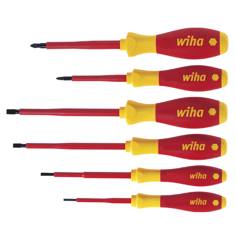 Wiha VDE Slot & Pozi Soft Finish Screwdriver 6 Piece Set 25477 – Wiha ...